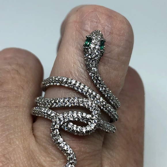 Nemesis Jewelry NYC | Jewelry | Vintage Crystal Silver Bronze Snake ...
